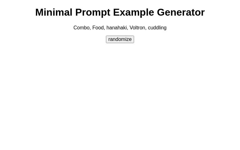 Minimal Prompt Example Generator
