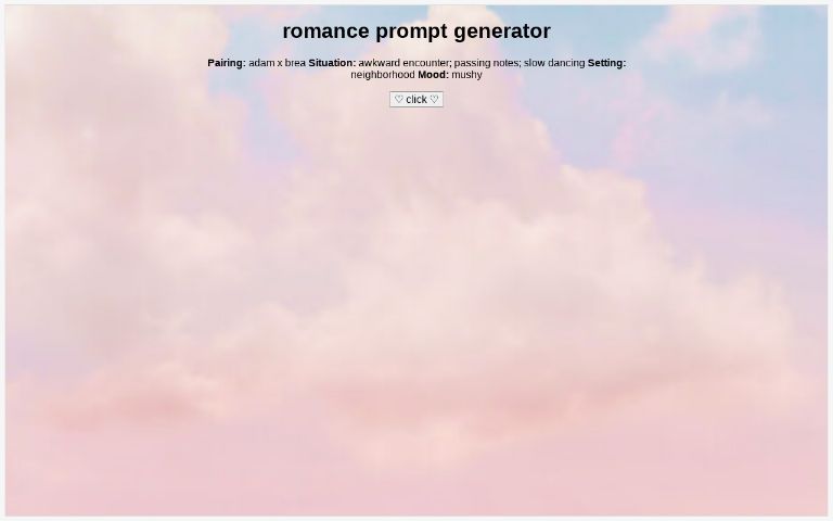 romance prompt generator