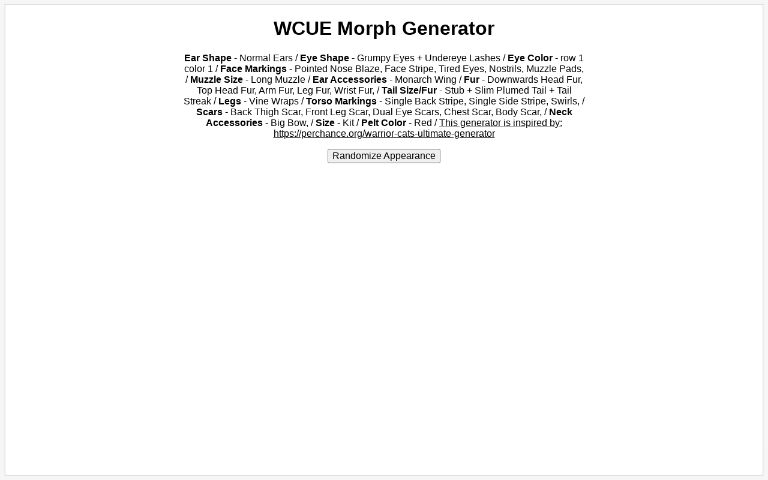 WCUE Morph Generator