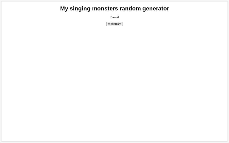 My singing monsters random generator