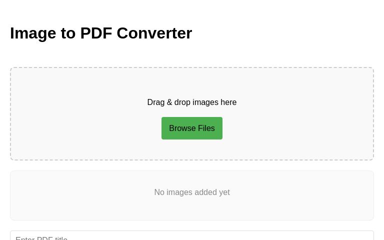 Image to PDF Converter ― Perchance Generator