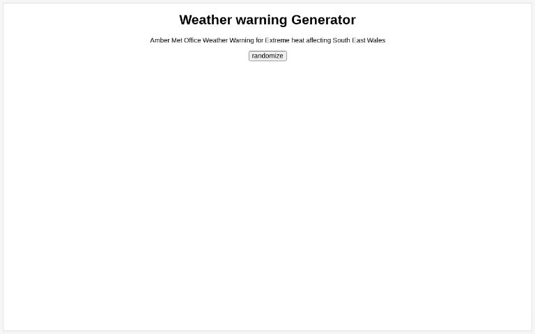 Weather warning Generator