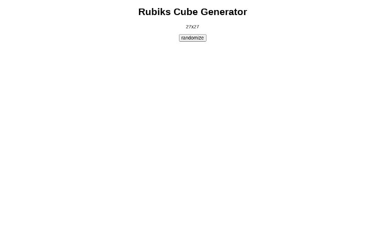 Rubiks Cube Generator