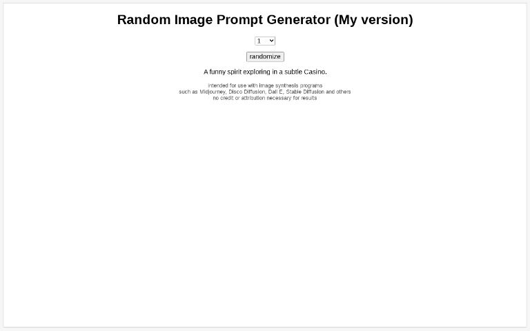 Random Image Prompt Generator (My version)