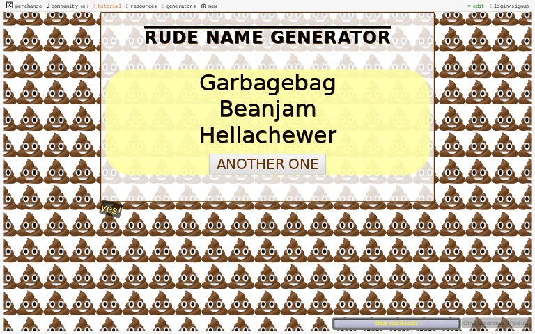 Rude Name Generator