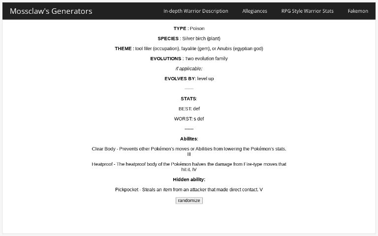 Fakemon Generator