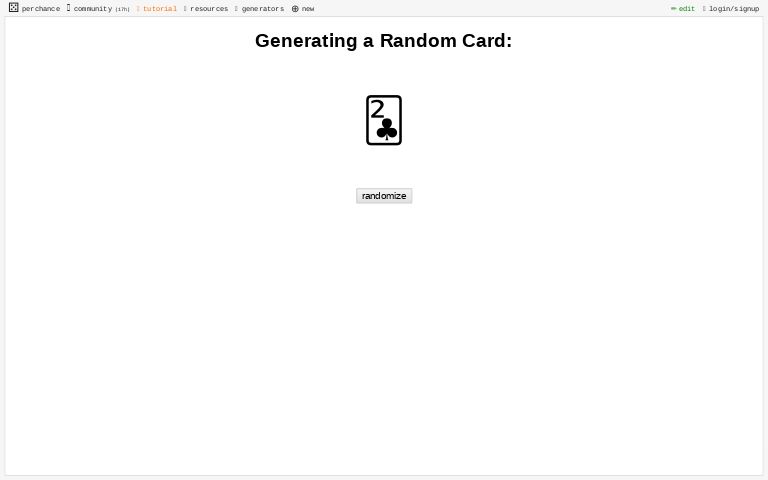 Generating a Random Card: