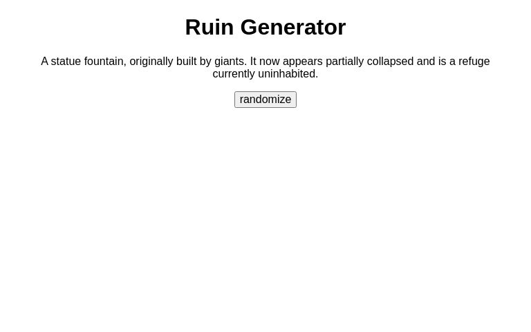 Ruin Generator