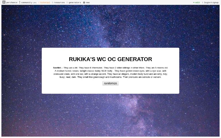 RUKIKA'S WC OC GENERATOR