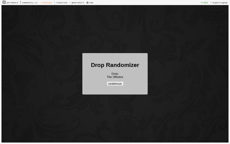 Drop Randomizer ― Perchance Generator
