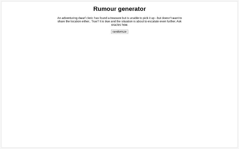 Rumour generator