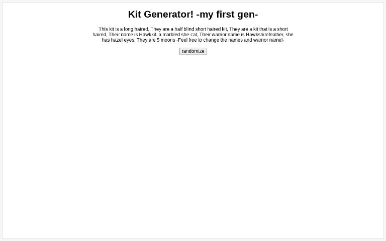 Kit Generator! -my first gen-