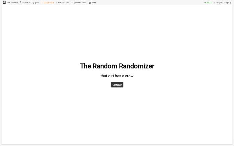 The Random Randomizer ― Perchance Generator