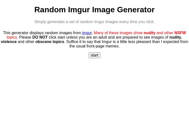 Random Imgur Image Generator