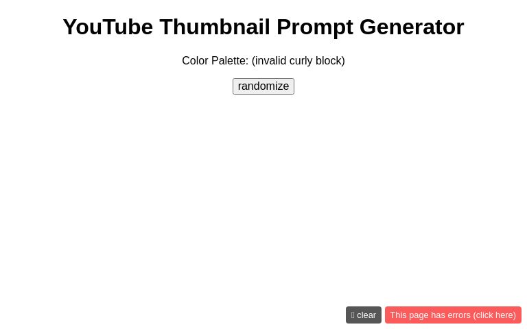 YouTube Thumbnail Prompt Generator