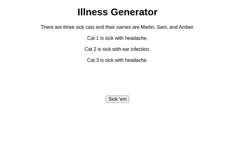 Illness Generator