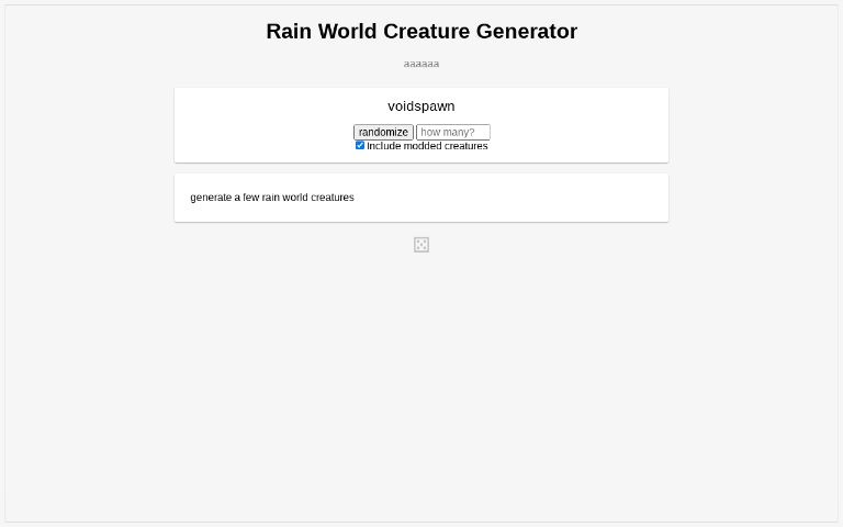 Rain World Creature Generator