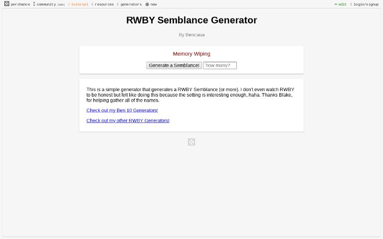 RWBY Semblance Generator