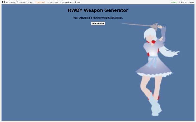 Rwby Weapon Generator 