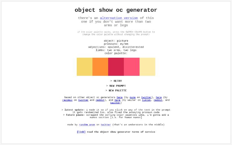 object show oc generator