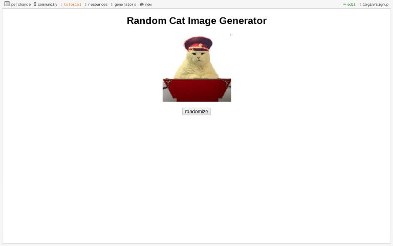 Random Cat Image Generator
