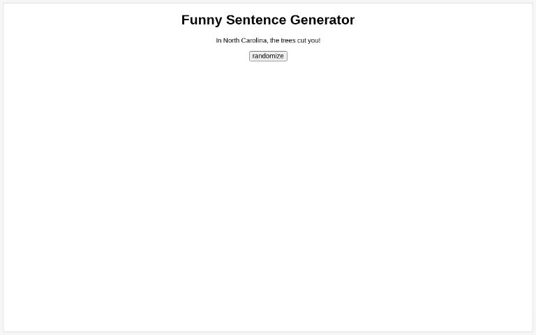 Funny Sentence Generator