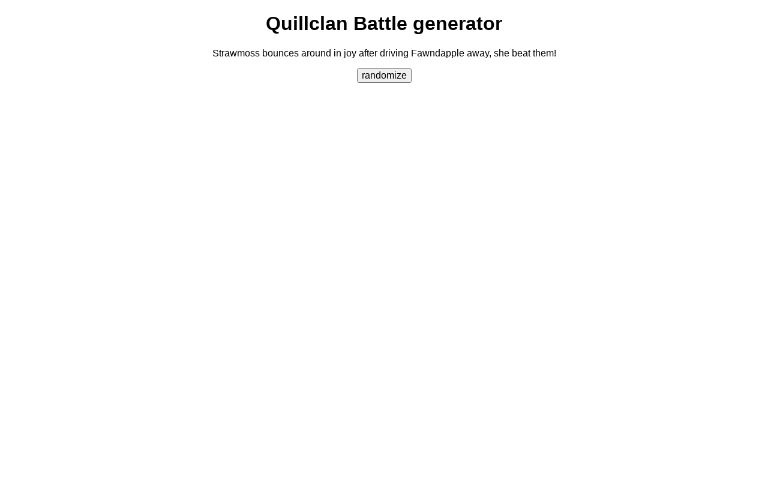 Quillclan Battle generator