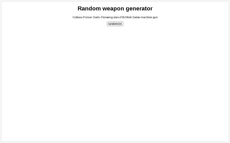 Random weapon generator