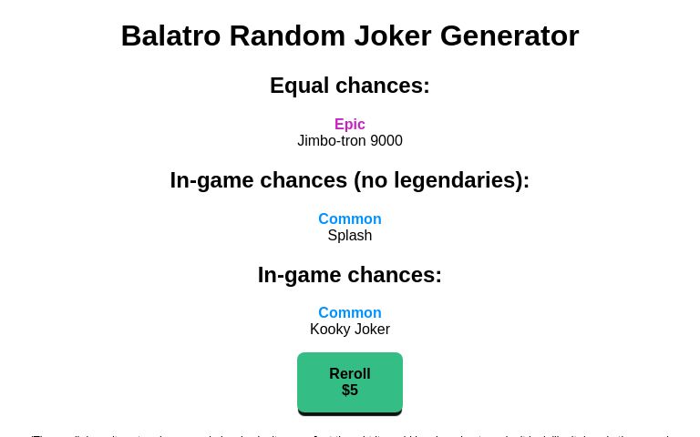 Balatro Random Joker Generator