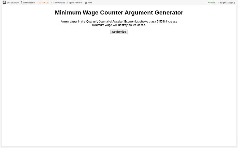 Minimum Wage Counter Argument Generator