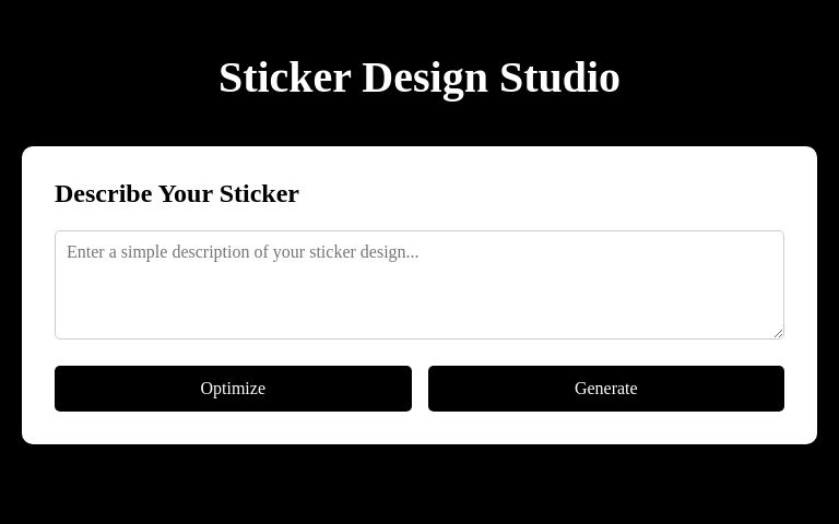 Sticker Design Studio ― Perchance Generator
