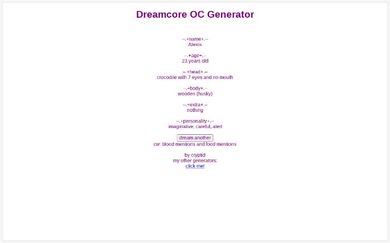 Dreamcore OC Generator