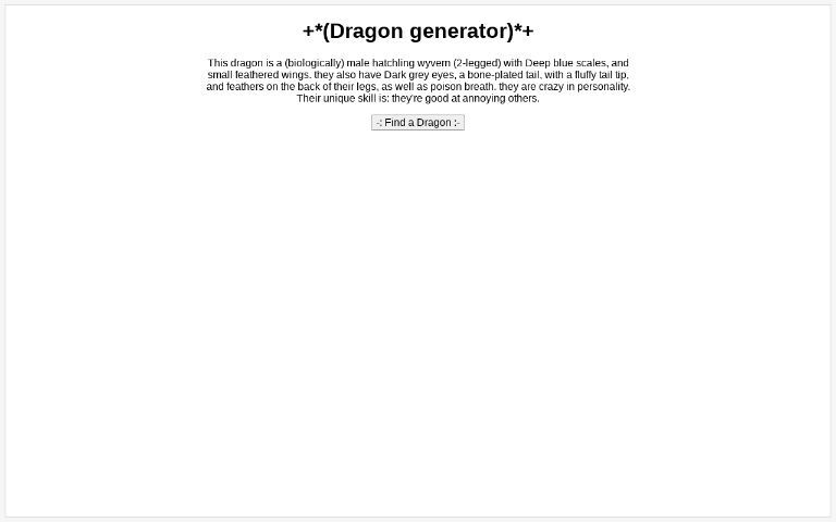 +*(Dragon generator)*+