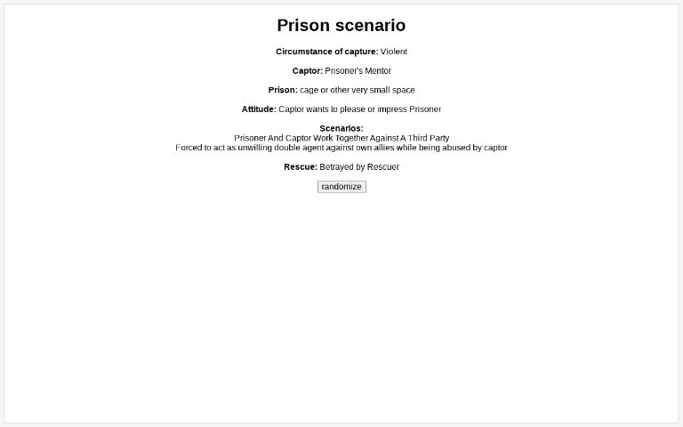Prison scenario ― Perchance Generator