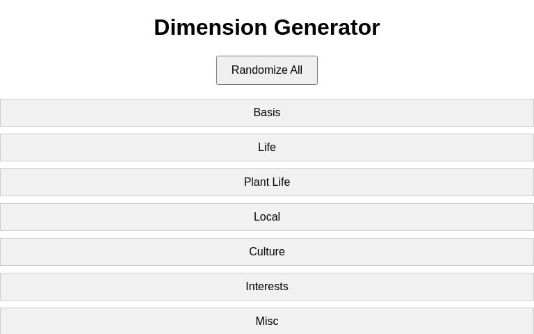 Dimension Generator