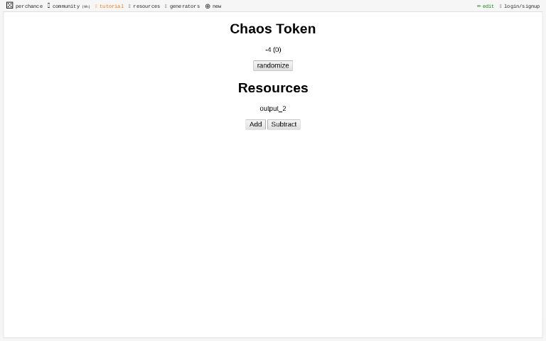 Chaos Token ― Perchance Generator
