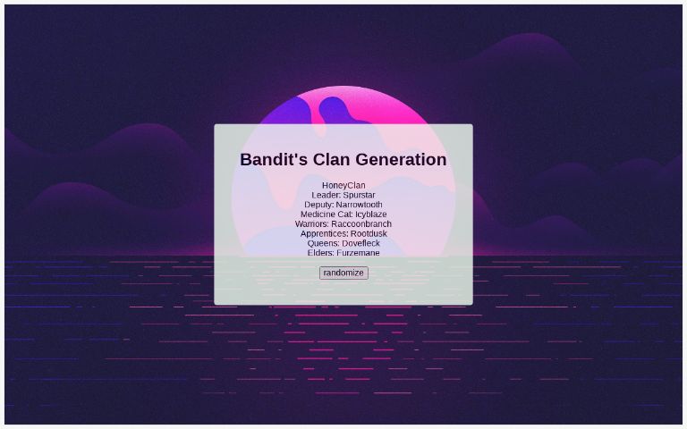 Bandit's Clan Generation