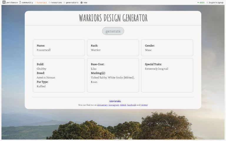 Warriors Design Generator