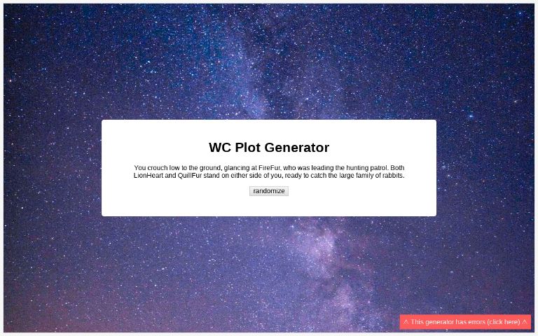 WC Plot Generator
