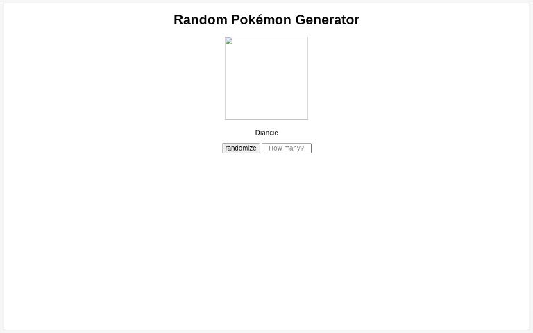 Random Pokémon Generator