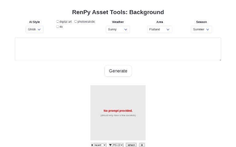 RenPy Asset Tools: Background ― Perchance Generator