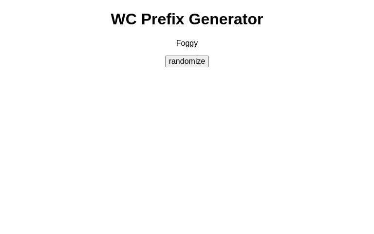 WC Prefix Generator