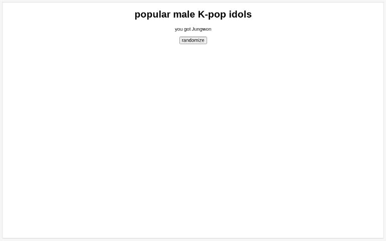 popular male K-pop idols ― Perchance Generator
