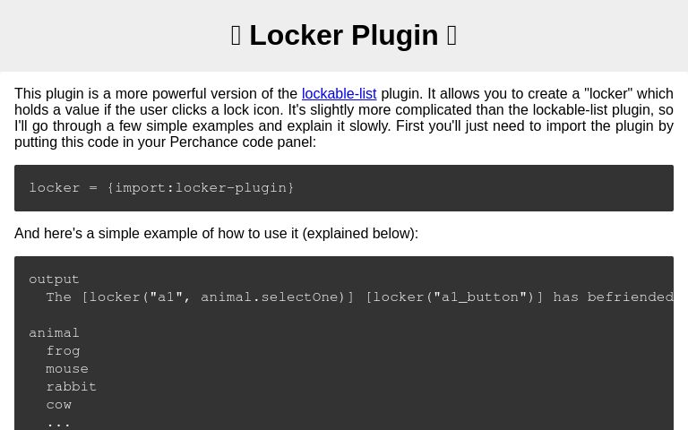 🔐 Locker Plugin 🔓