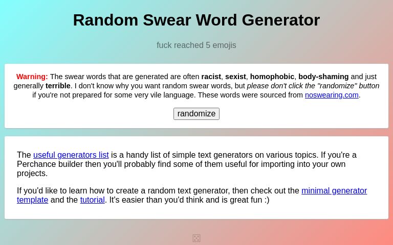 Random Swear Word Generator