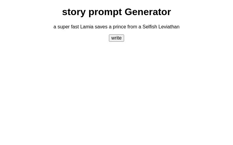 story prompt Generator