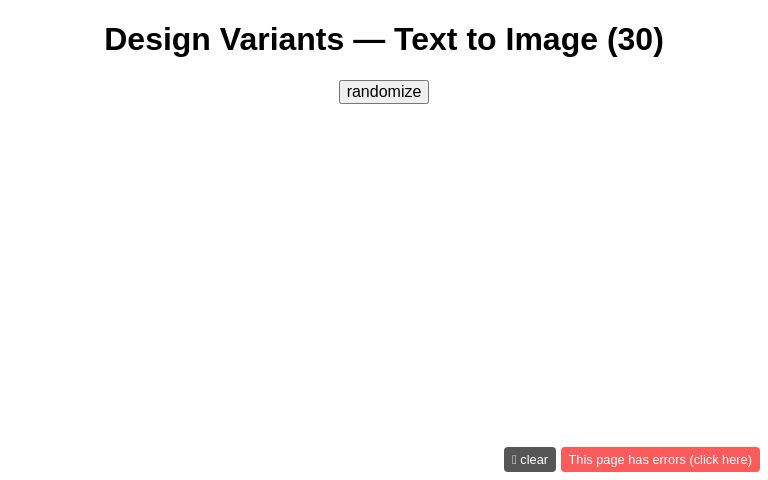 Design Variants — Text to Image (30) ― Perchance Generator