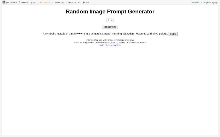 Random Image Prompt Generator