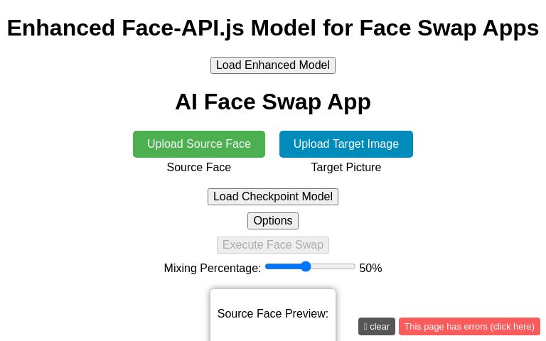 Enhanced Face-API.js Model for Face Swap Apps ― Perchance Generator