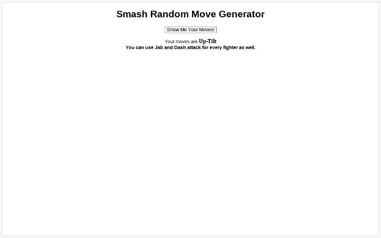Smash Random Move Generator
